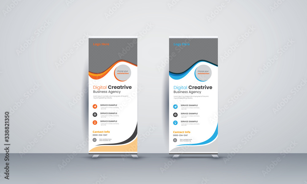 modern design template for infographics and roll up banner and ...