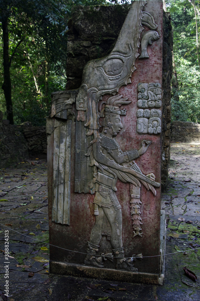 Mayan glyphs in the ruins Stock Photo | Adobe Stock