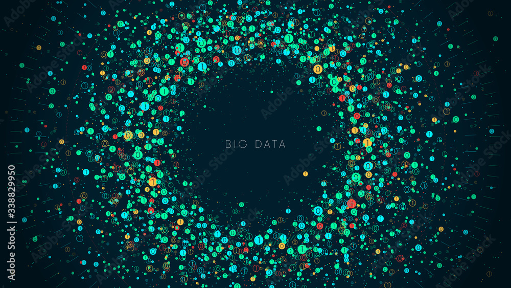 Big data network visualization concept processing application software ...