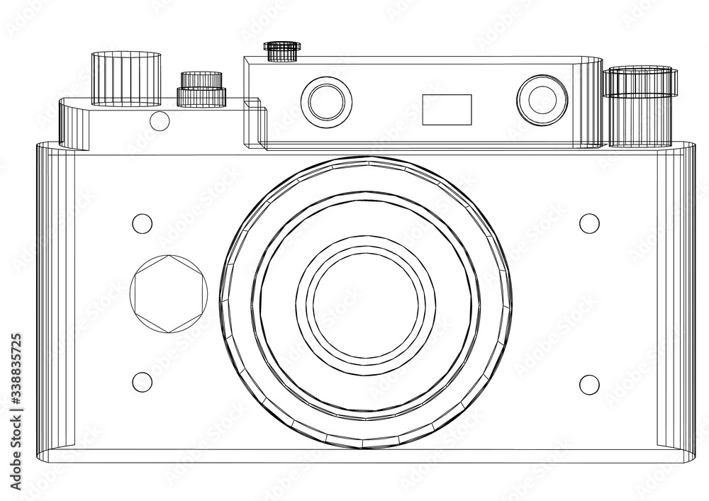 Camera - blueprint Stock Illustration | Adobe Stock