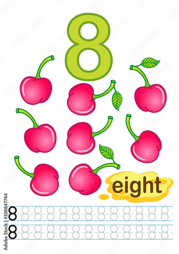 Vector printable worksheet for kindergarten and preschool. Exercises ...