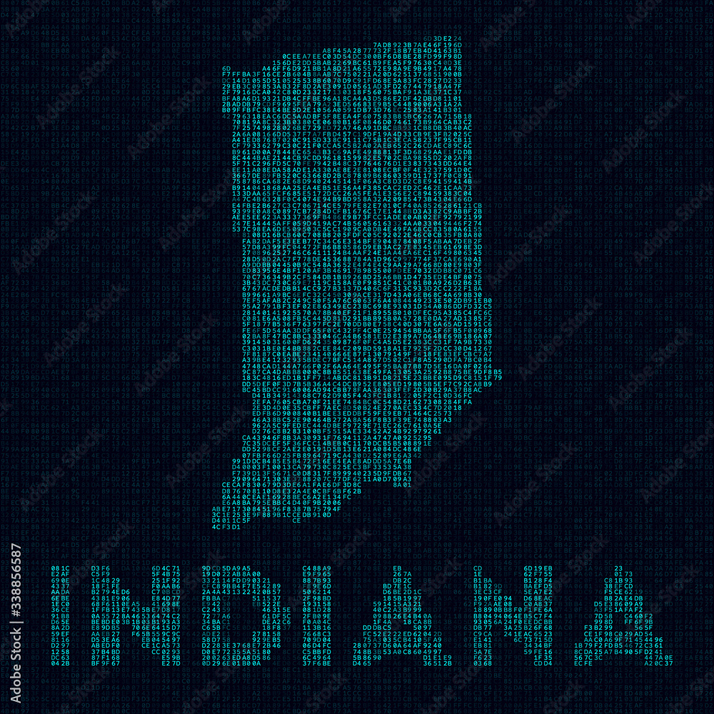 Indiana tech map. Us state symbol in digital style. Cyber map of ...
