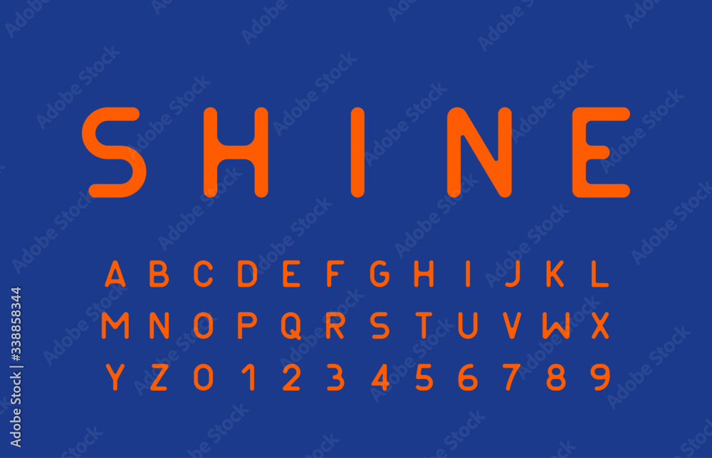 Cartoon round alphabet font. Abstract trendy typeface isolated on ...