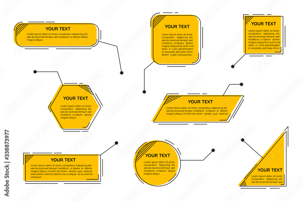 Digital callouts titles. Futuristic callouts template, digital line ...