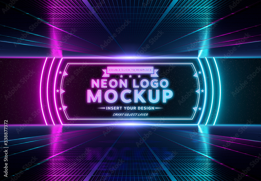 Reflective Logo Mockup Stock Template | Adobe Stock