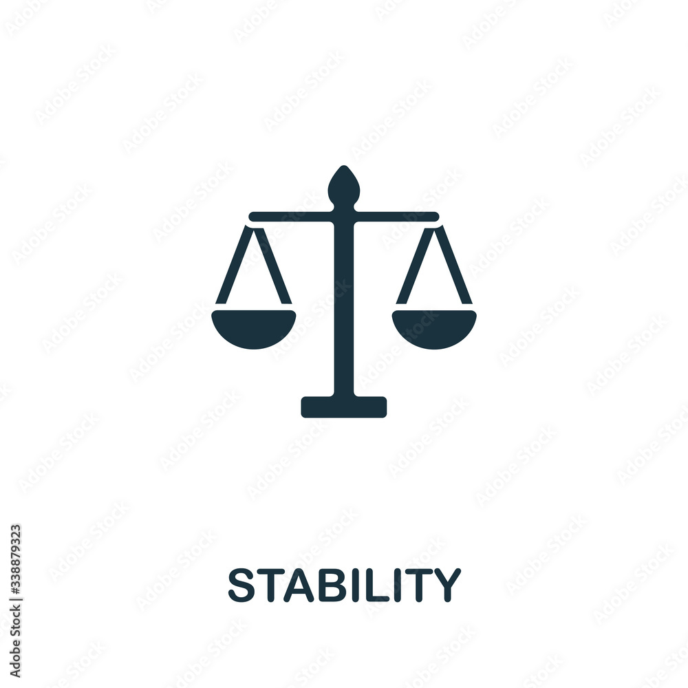 Stability icon from personal productivity collection. Simple line ...