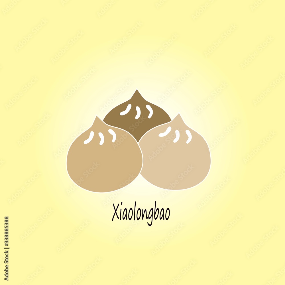 xio long bao vector icon white background, flat vector Stock ...