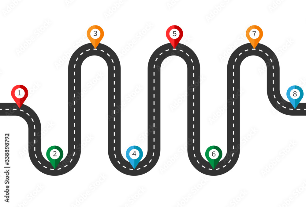 Curved Road Top View