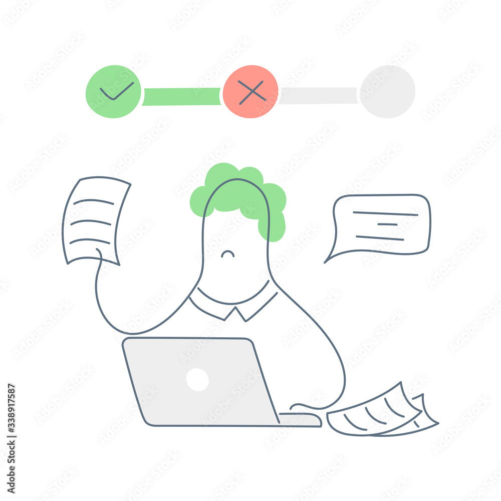 The problem, project stop status due to the problem. Identification of ...