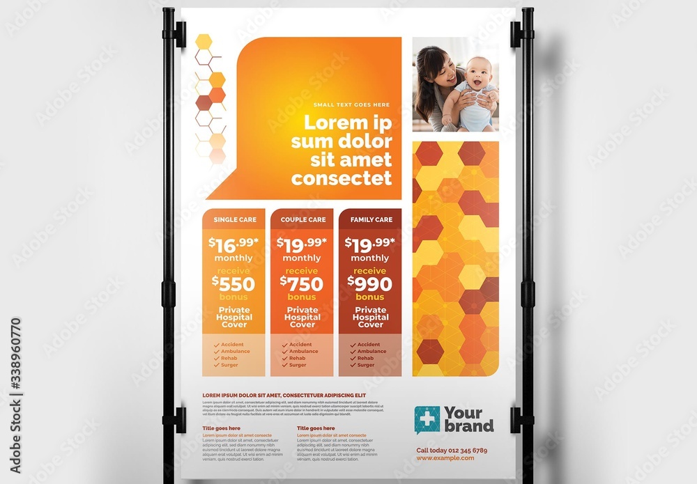 Corporate Business Poster Layout with Pricing Grid Stock Template ...