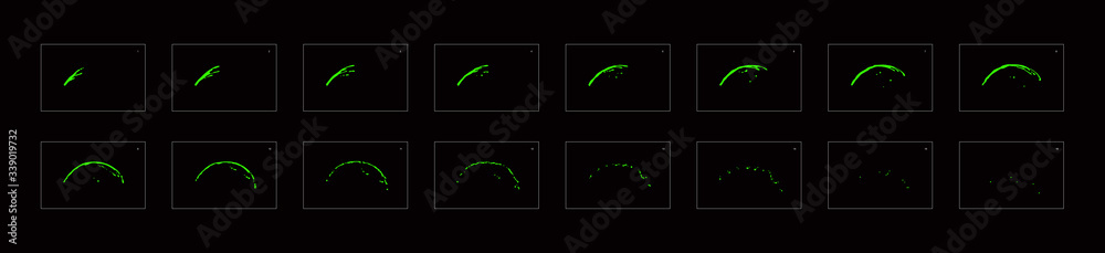 Sprite sheet of a toxic effect. Animation for game, cartoon, motion or ...