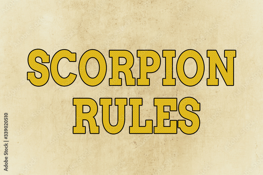 Writing note showing Scorpion Rules. Business concept for Dystopian young adult novel by Erin ...