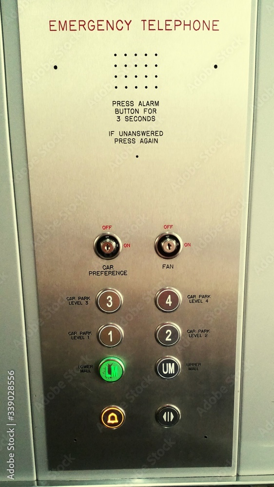 Push Buttons In Elevator Stock Photo | Adobe Stock