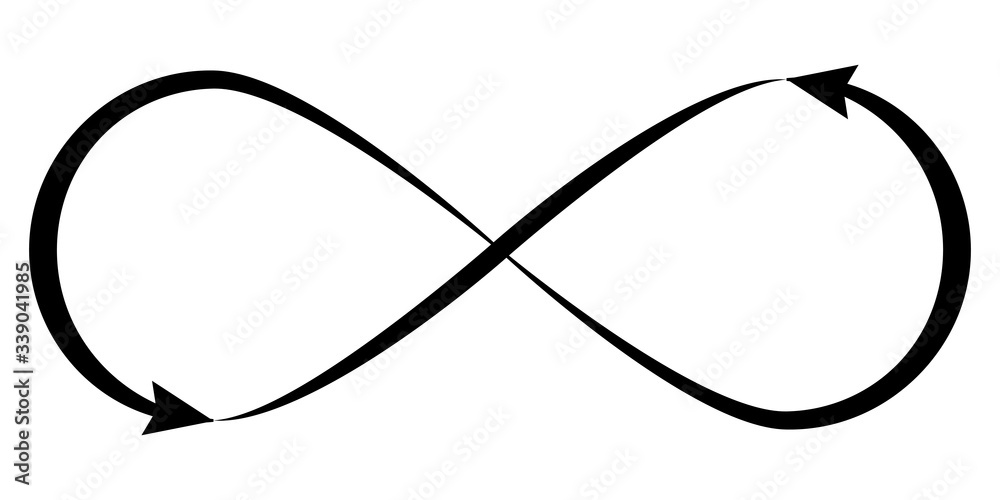 Symbol sign infinity of boundless, boundless, inexhaustible objects ...