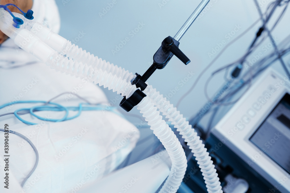 Breathing circuit of patient on artificial lung ventilation as a ...