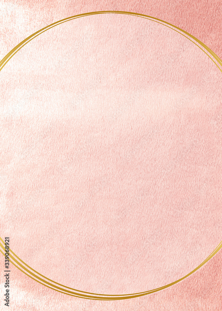 Gold frame on pink card Stock Photo | Adobe Stock