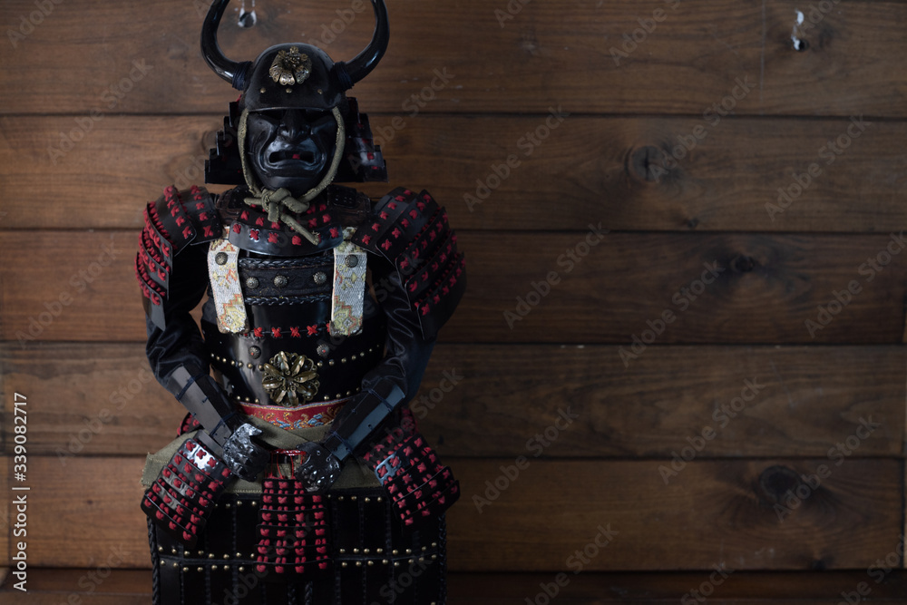 yoroi armor of a samurai warrior. there is a place for copy space Stock ...