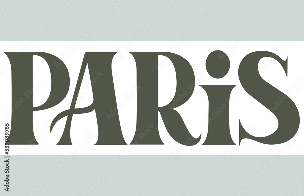 Paris. The modern custom hand lettering for your design. Lettering and ...