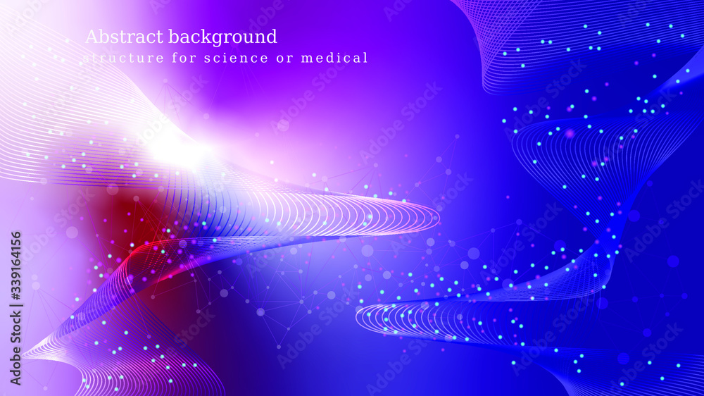 Abstract structure for science or medical background genetic ...