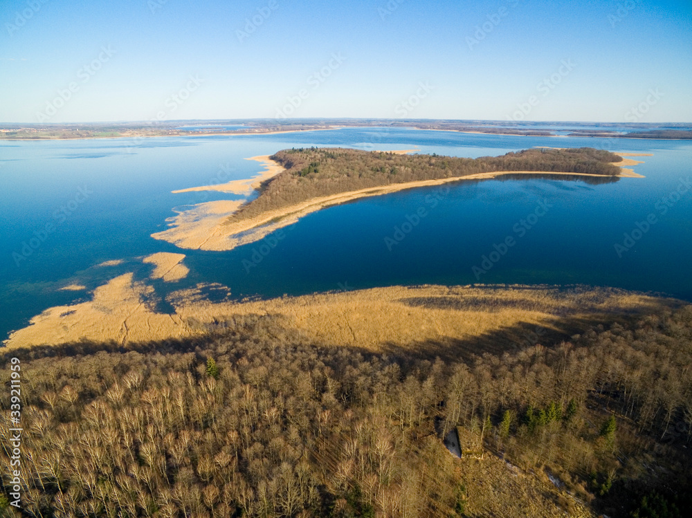 Aerial view of reinforced concrete bunker belonged to Headquarters of ...