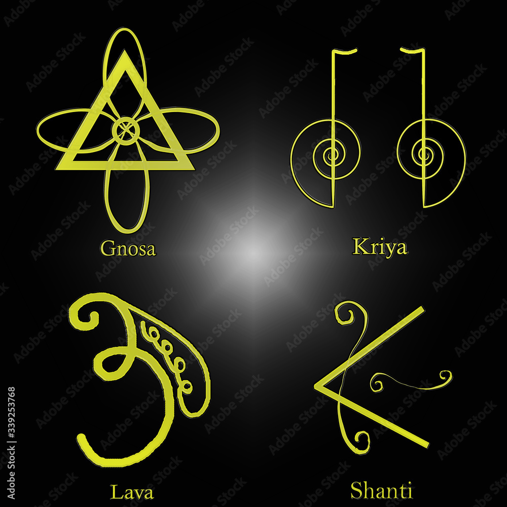 Simboli Karuna Reiki 2° livello Stock Illustration | Adobe Stock