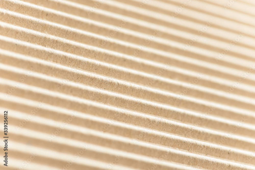 Carton or cardboard packing material. Texture of corrugated paper ...