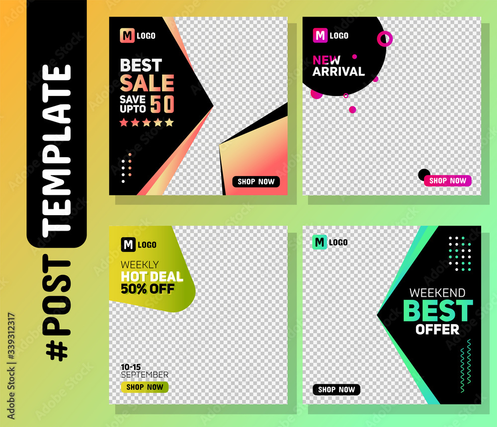 Simple Editable Post Template Social Media Banners for Digital ...