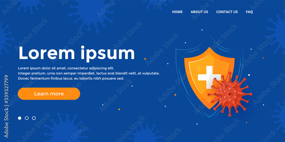 Immune system banner in cartoon style, vector Stock Vector | Adobe Stock