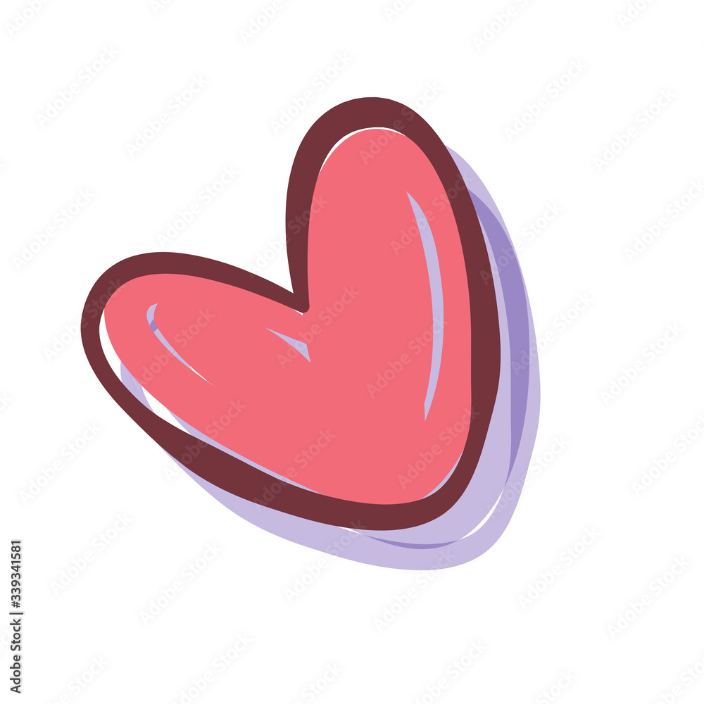 Isolated hearth image Stock Vector | Adobe Stock