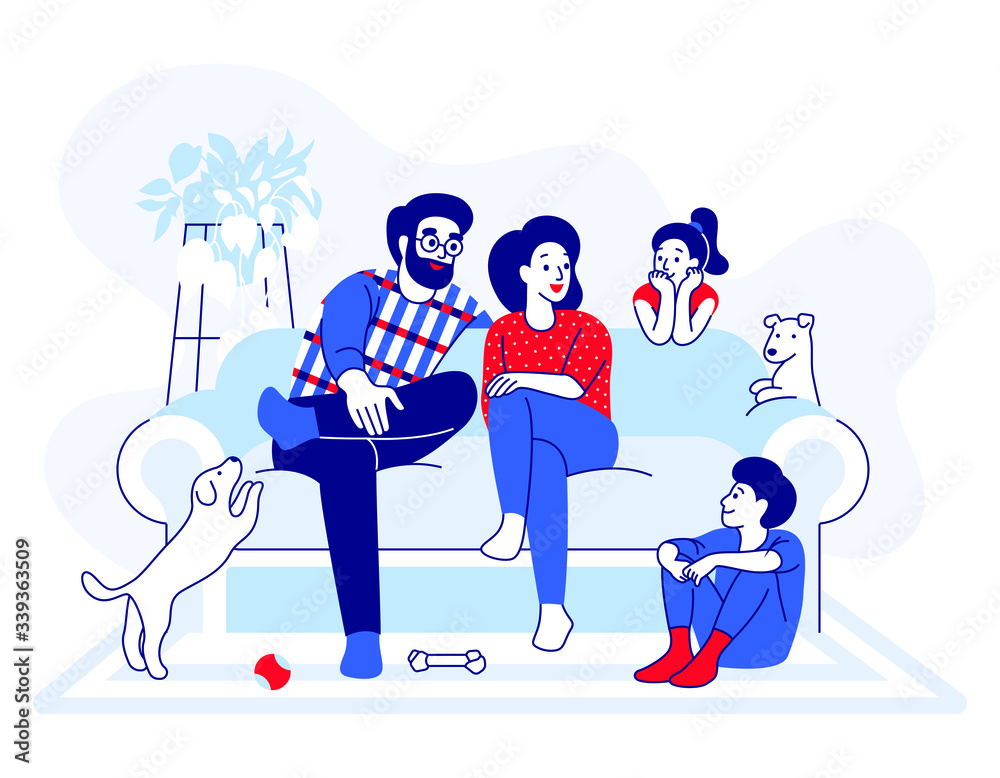 Parent Child Talking Clipart