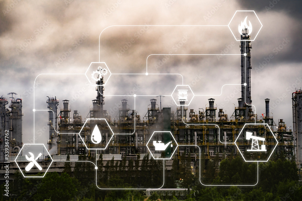 industrial oil refinery plantation engineering factory with smart ...
