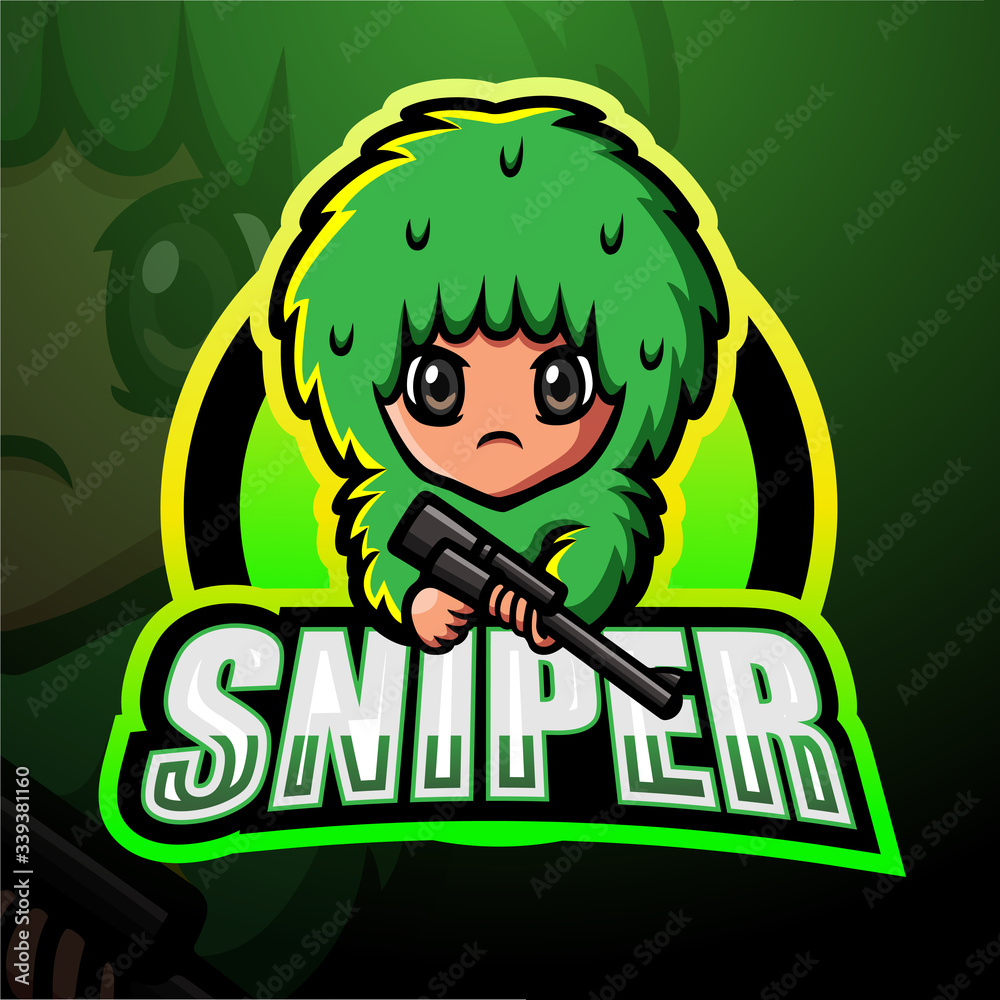 Sniper mascot esport logo design Stock Vector | Adobe Stock