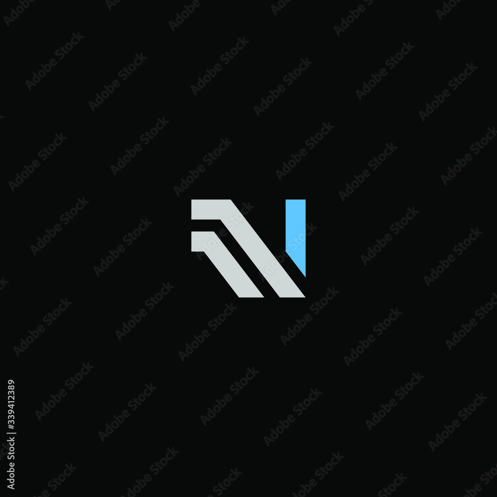 N letter designs with different colors and backgrounds for logo and ...