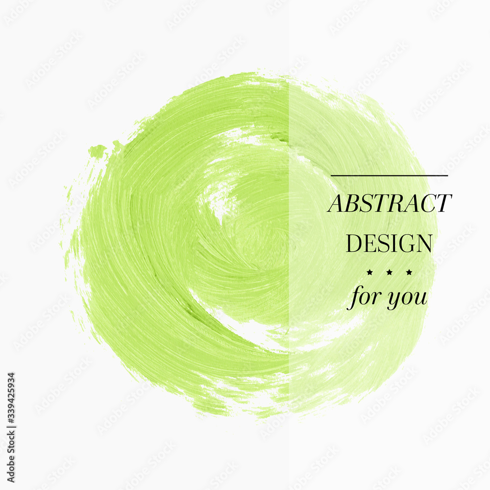 Green paint messy round background - Vector. Summer style design ...