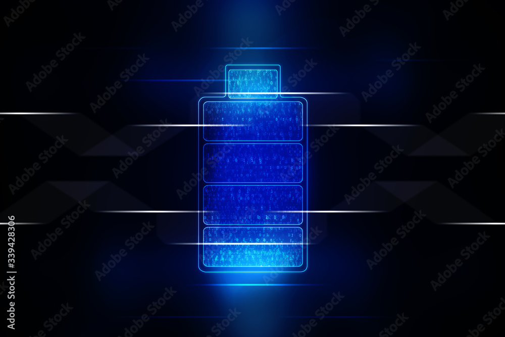2d rendering Electrical energy and power supply source concept ...