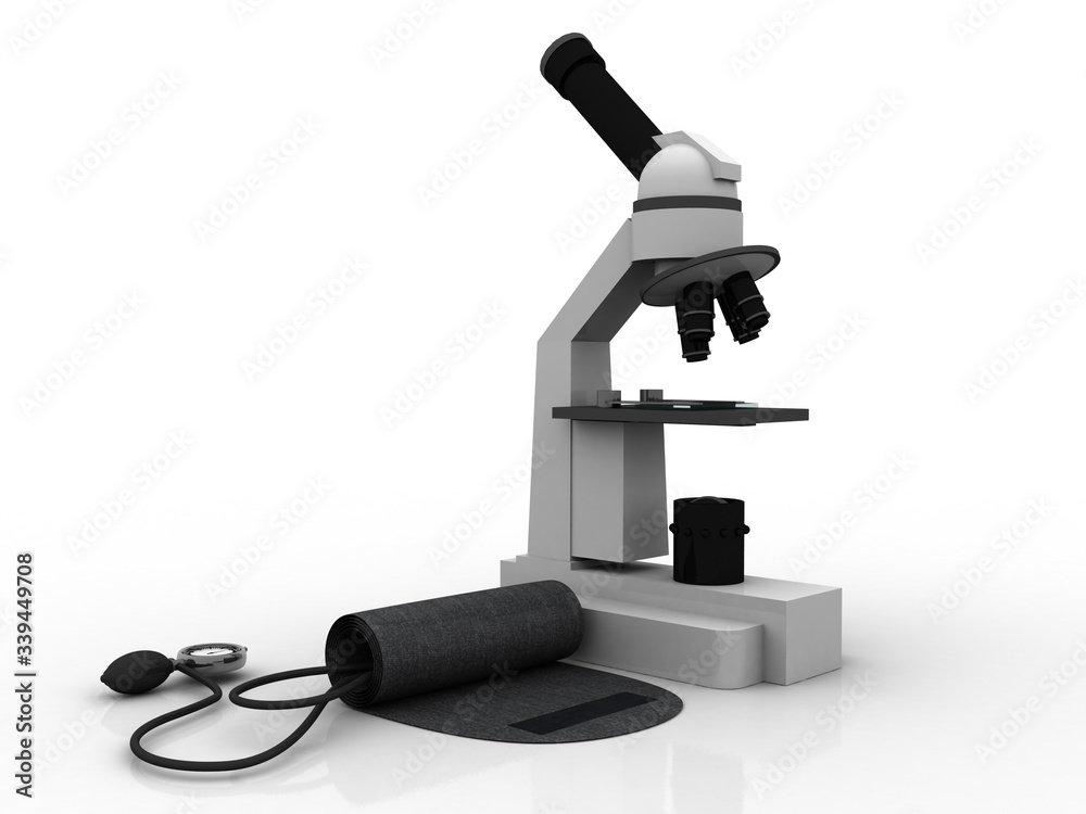 3d rendering virus testing Microscope with Galvanometer Stock ...