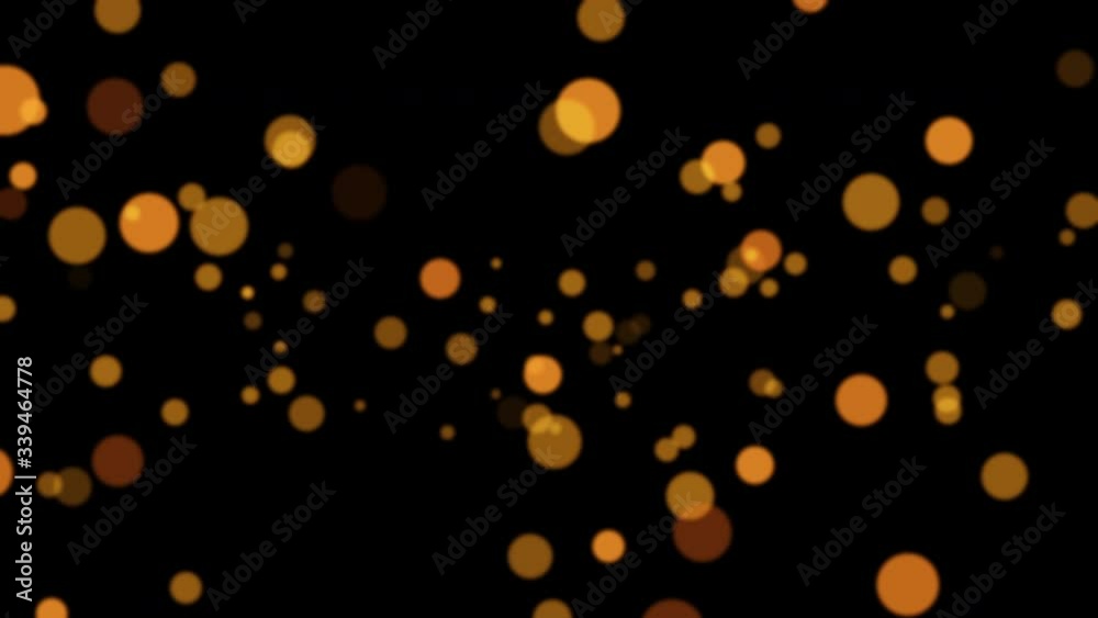 Vidéo Stock Beautiful floating moving orange glowing bokeh bubbles ...