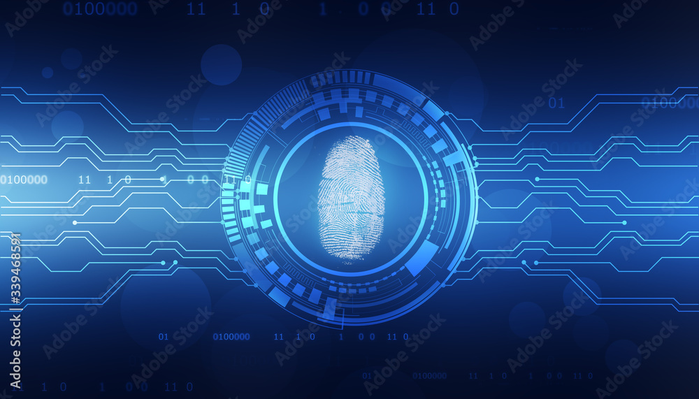 Fingerprint Scanning Identification System. Biometric Authorization and ...