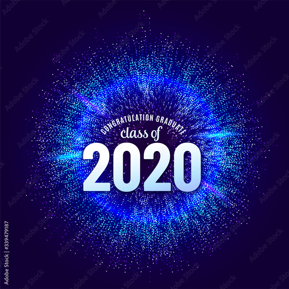 Congratulations graduates 2020 class of vector illustration on seamless ...