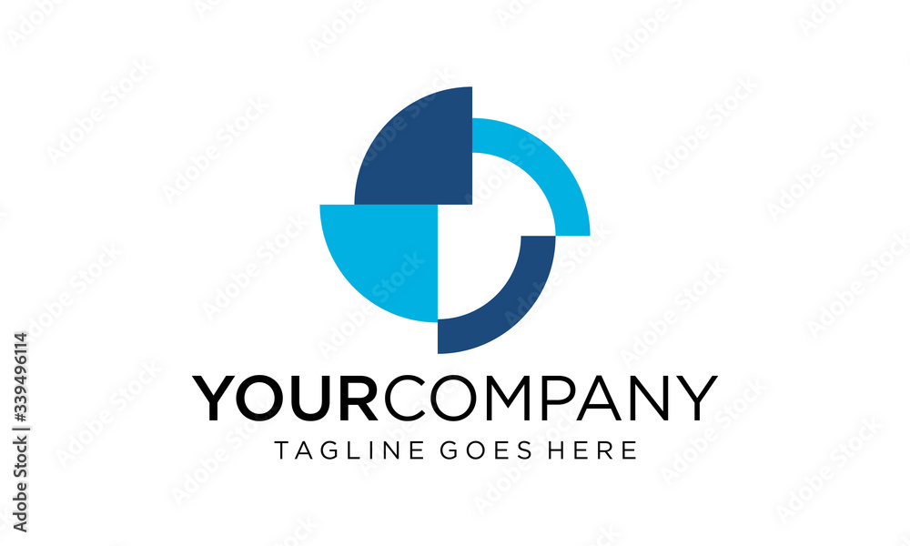 Abstract shape logo design vector editable on white background Stock ...