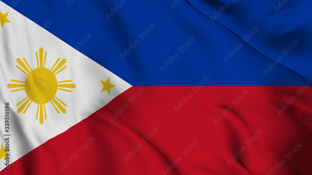 Philippines flag is waving 3D animation. Philippines flag waving in the ...