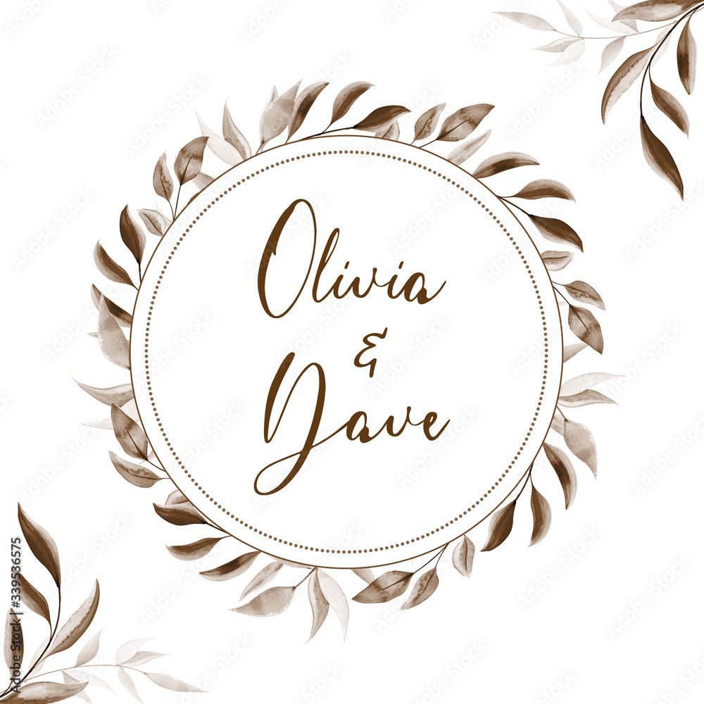 Floral Logo for Wedding Invitation Card Suite Stock Vector | Adobe Stock