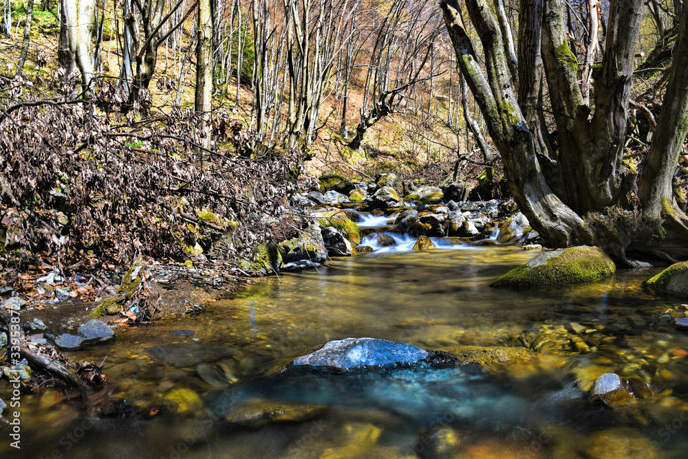 HDR outdoor landscape photography of river with rocks Stock Photo ...