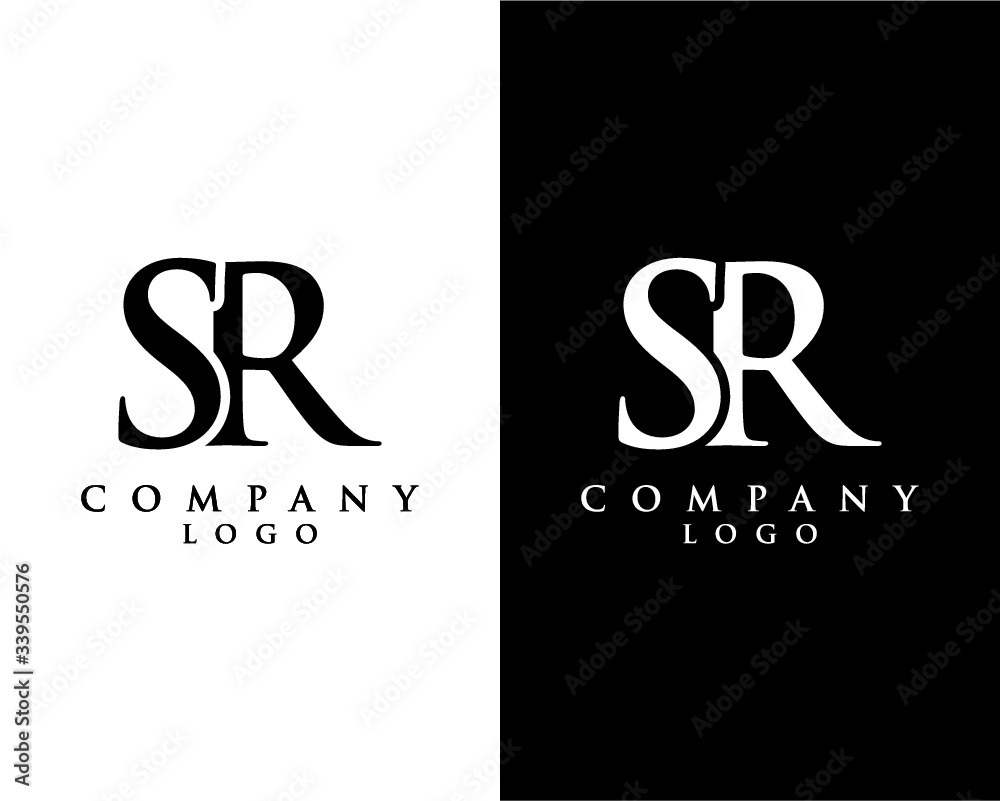 creative Initial letter SR, RS abstract Company logo design. vector ...