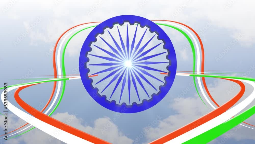 Indian Flag | Tiranga | Ashok Chakra Stock Video | Adobe Stock