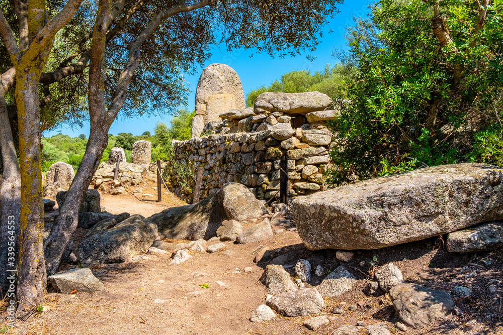 Arzachena, Sardinia, Italy - Archeological ruins of Nuragic necropolis ...