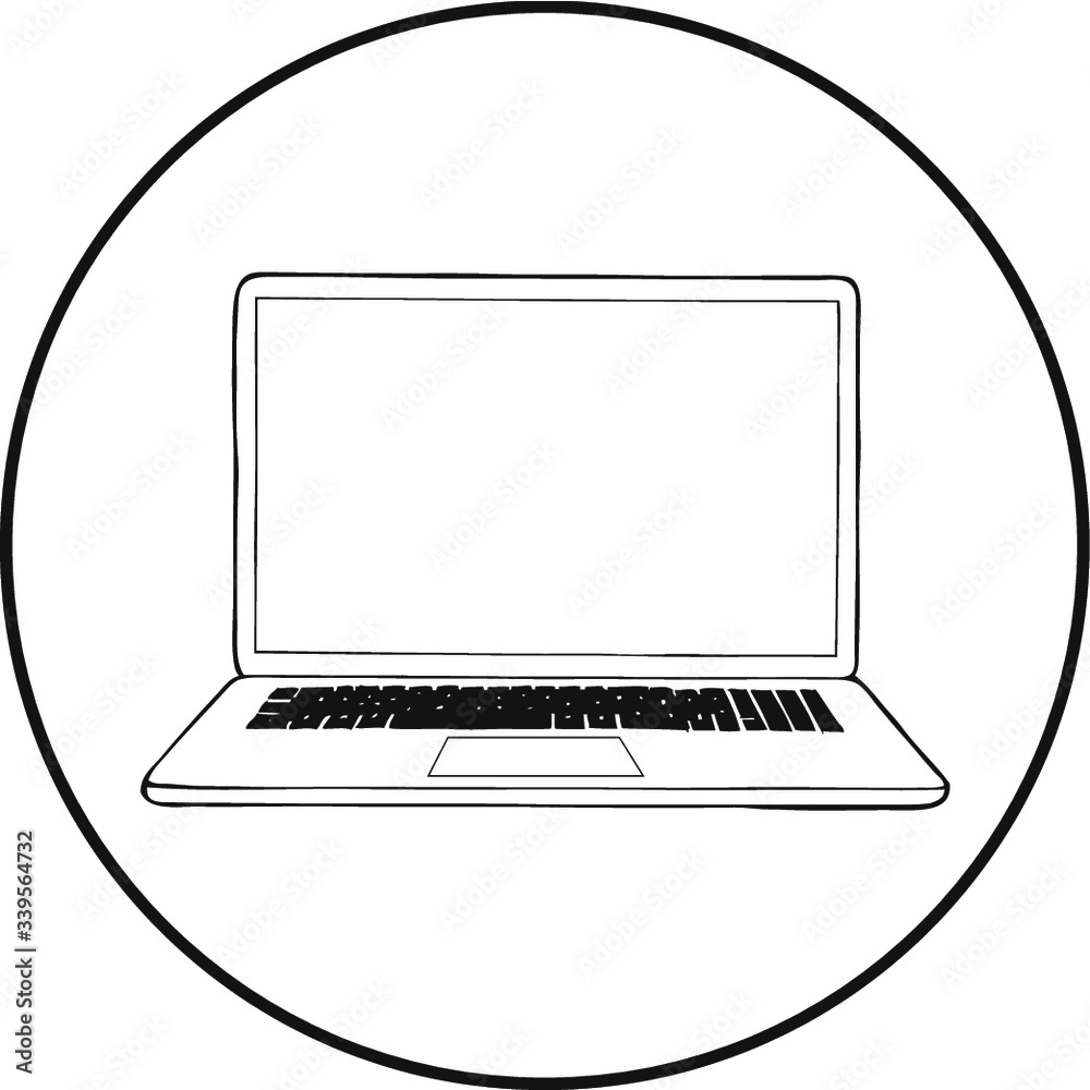 ordinateur portable picto, portable picto Stock Vector | Adobe Stock