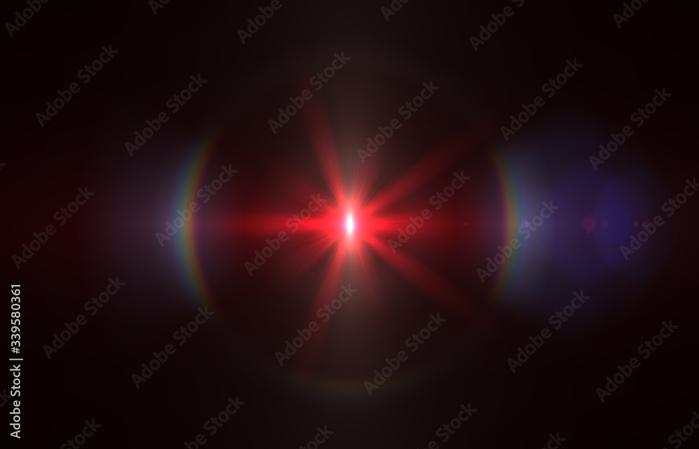 Modern lens flare red background streak rays (super high resolution ...