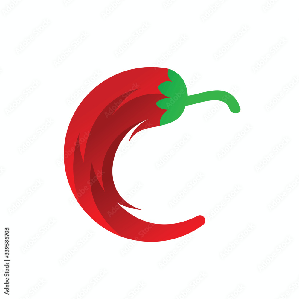 chili letter c vector logo Stock Vector | Adobe Stock