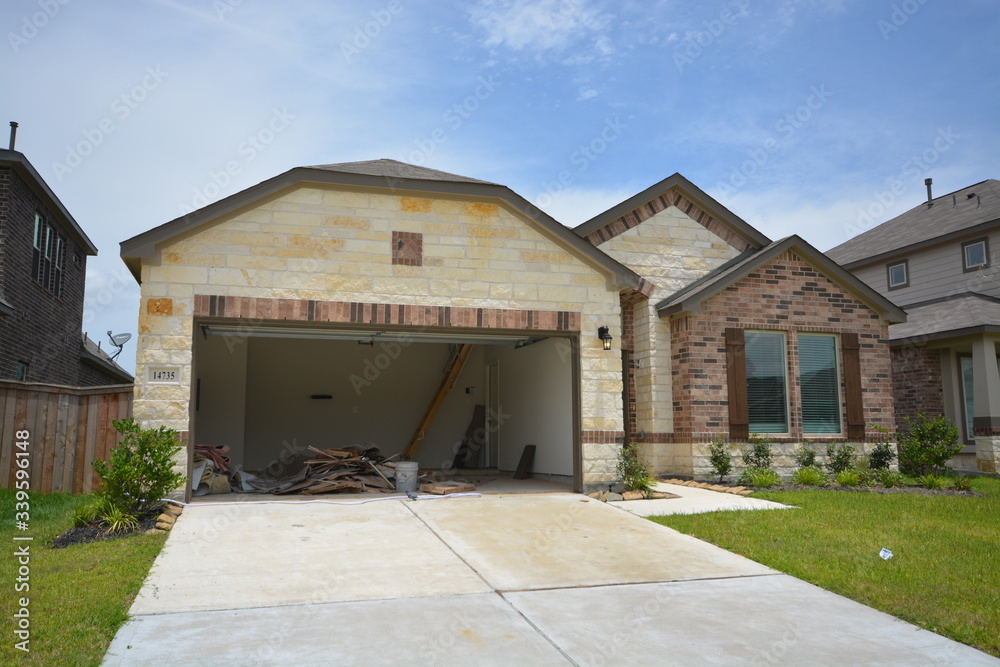 Beautiful New Construction Home Designs Stock Photo | Adobe Stock